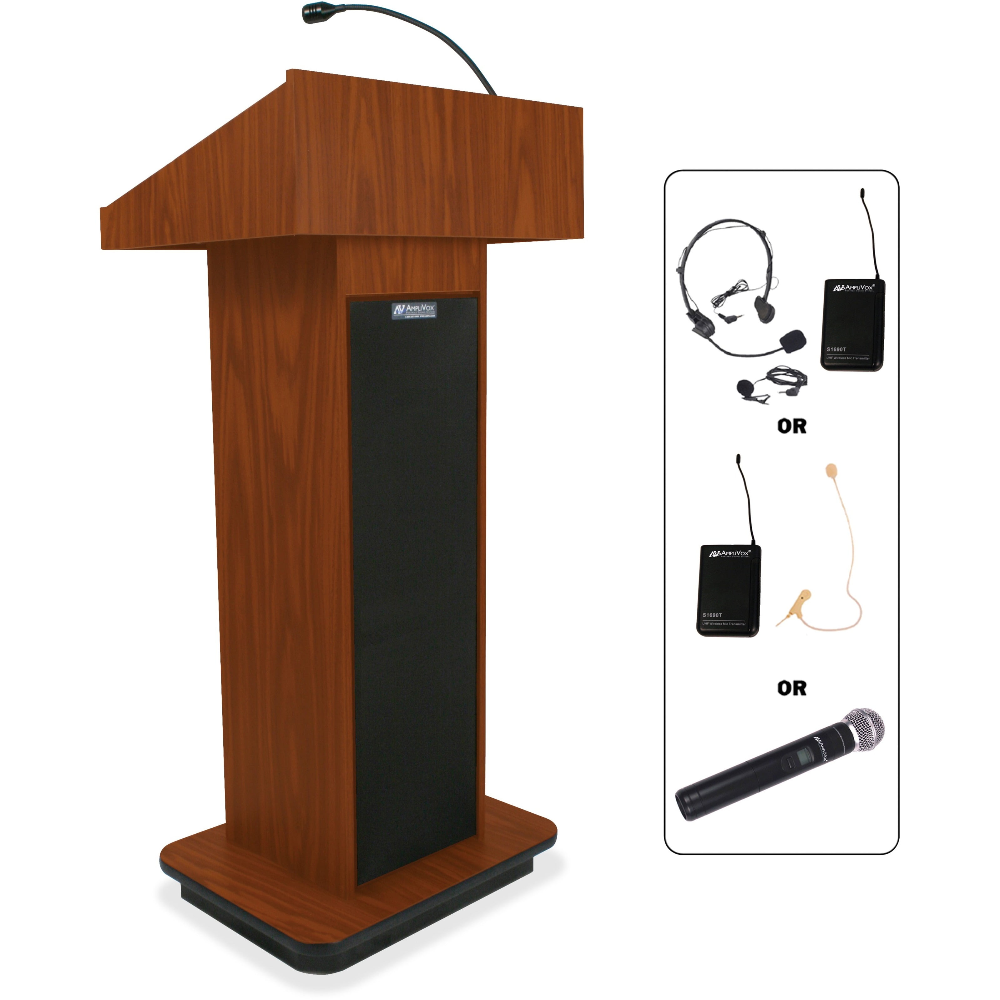 AmpliVox SW505, Wireless Executive Sound Column Lectern - Walmart.com