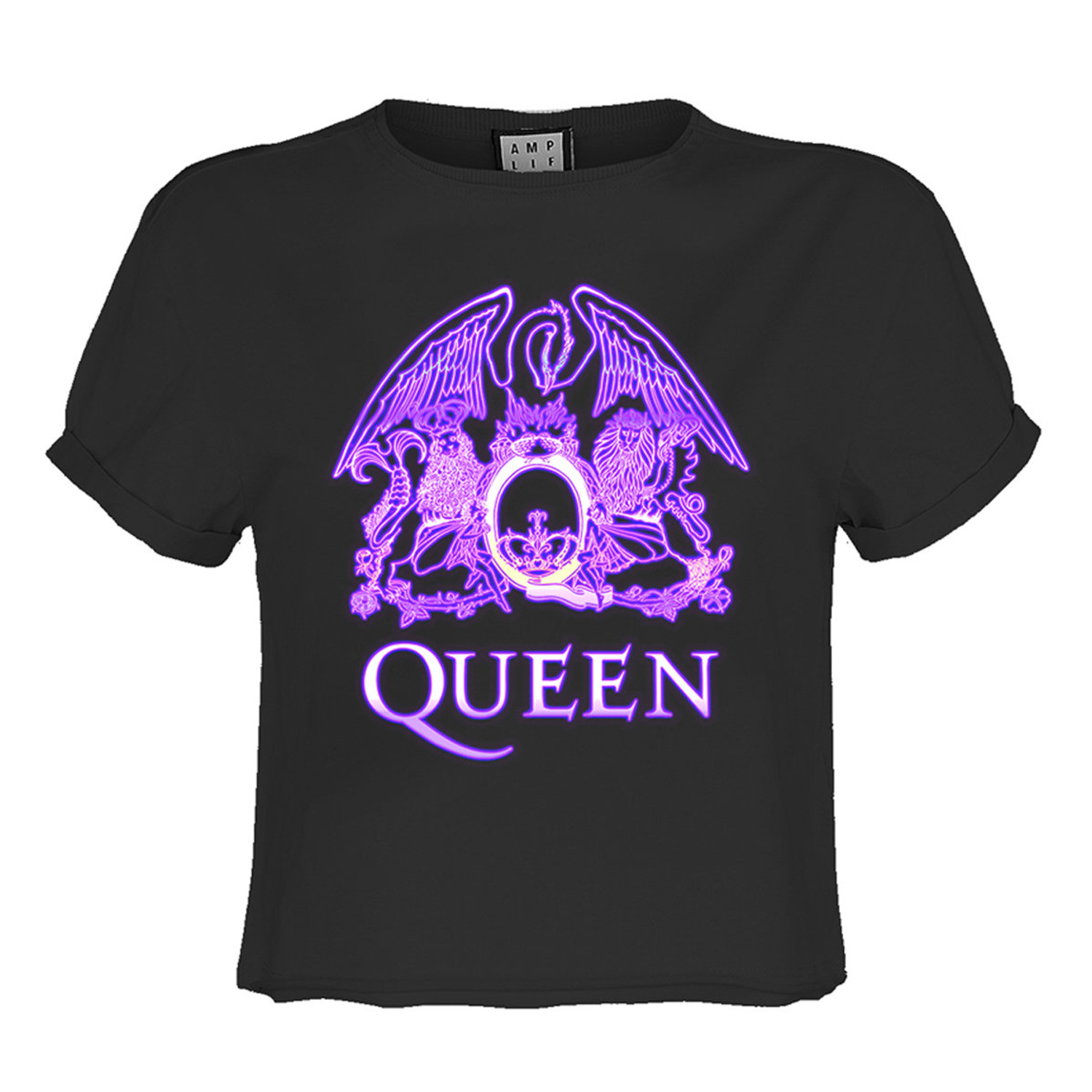 Amplified Womens Neon Sign Queen Crop Top - Walmart.com
