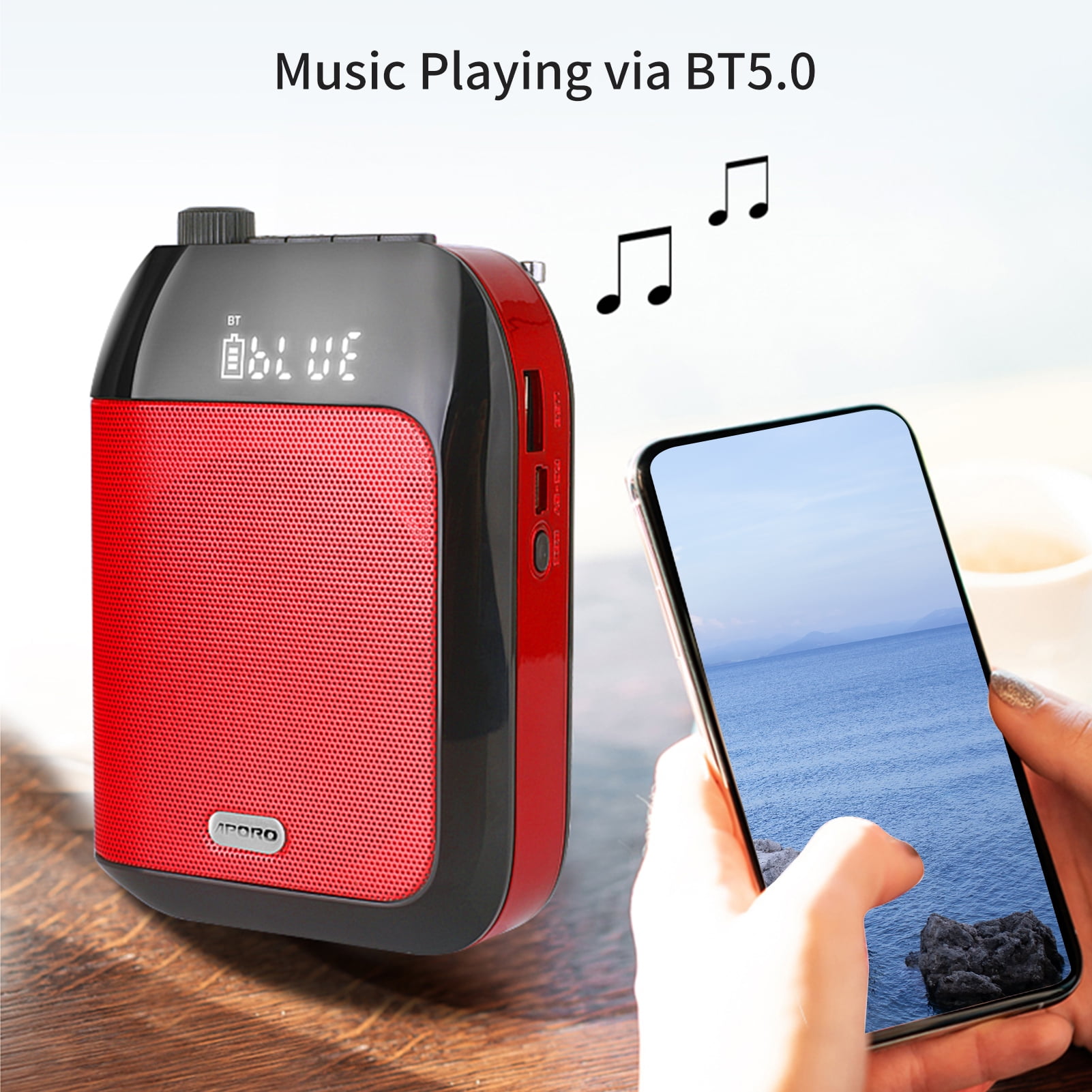 Amplifier,Amplifier With Headset Voice Amplifier With Waistband Bt With ...