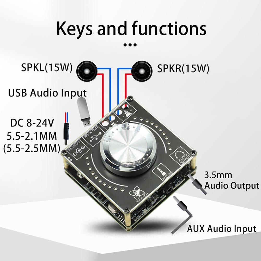 Amplifier Board,Amplification Support App Wotao Audio Amplifier 3.5mm ...
