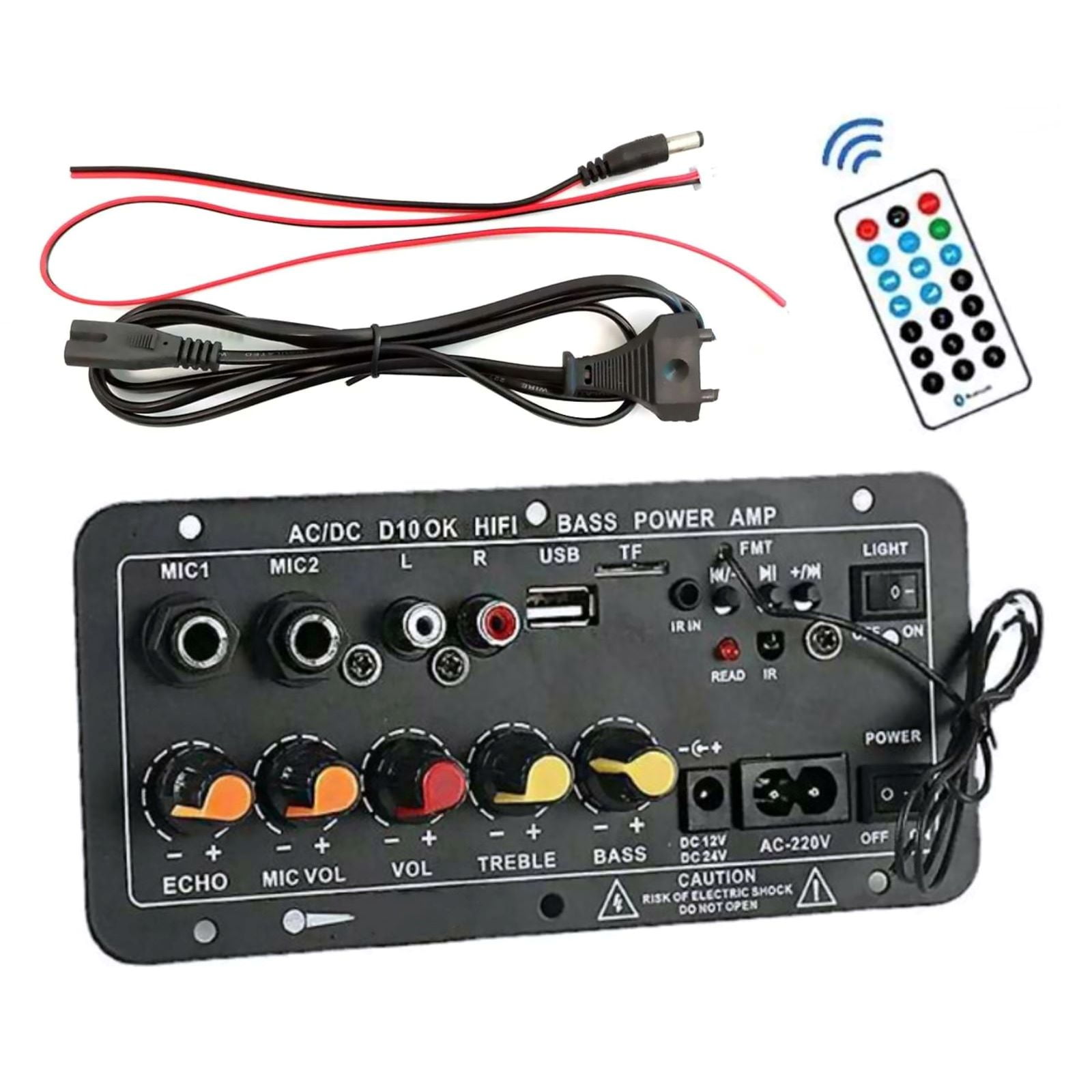 Amplifier Board Module Bluetooth USB FM Radio TF Player Audio Subwoofer ...