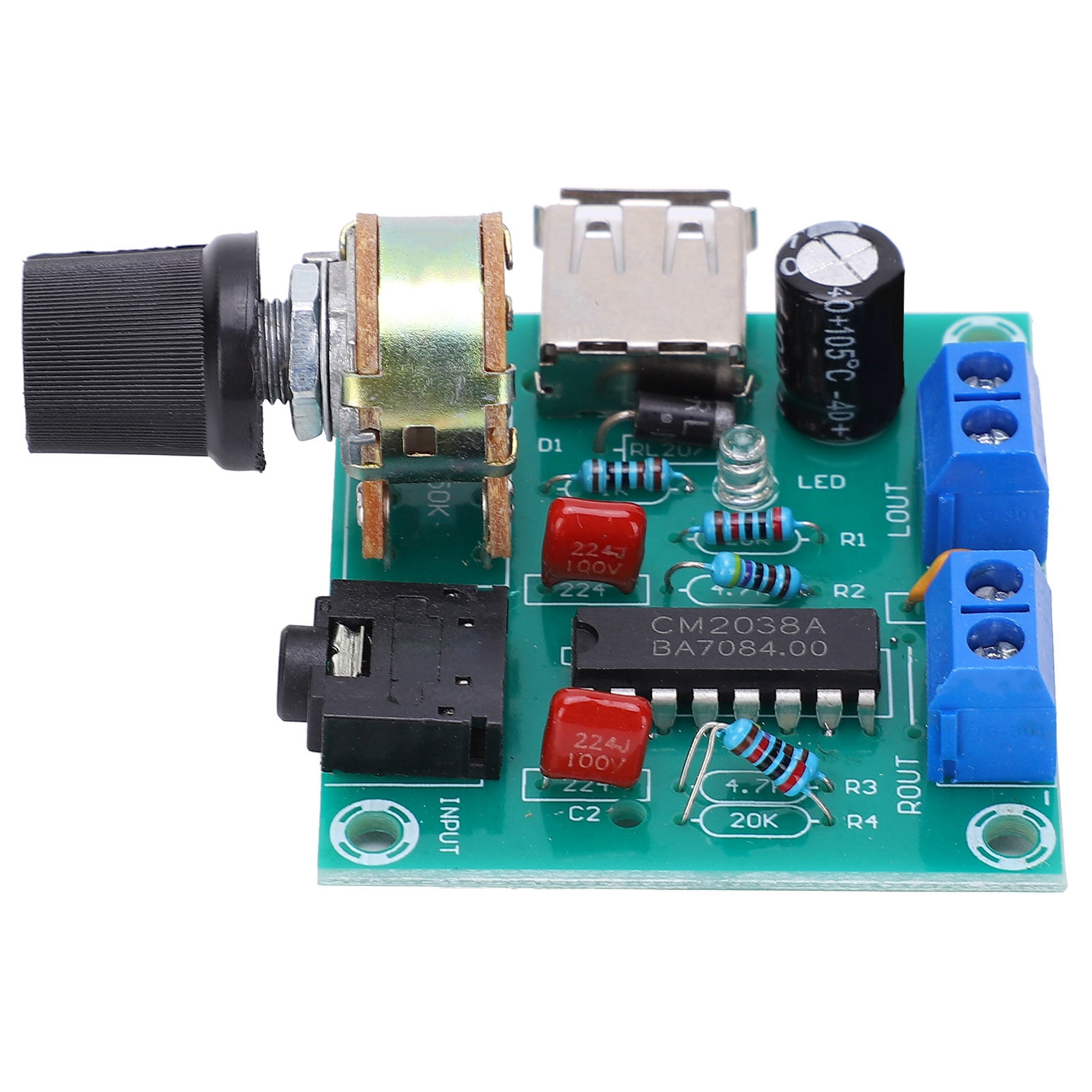 Neyseki Amplifier Board Module USB Built-in Overheating Protection ...