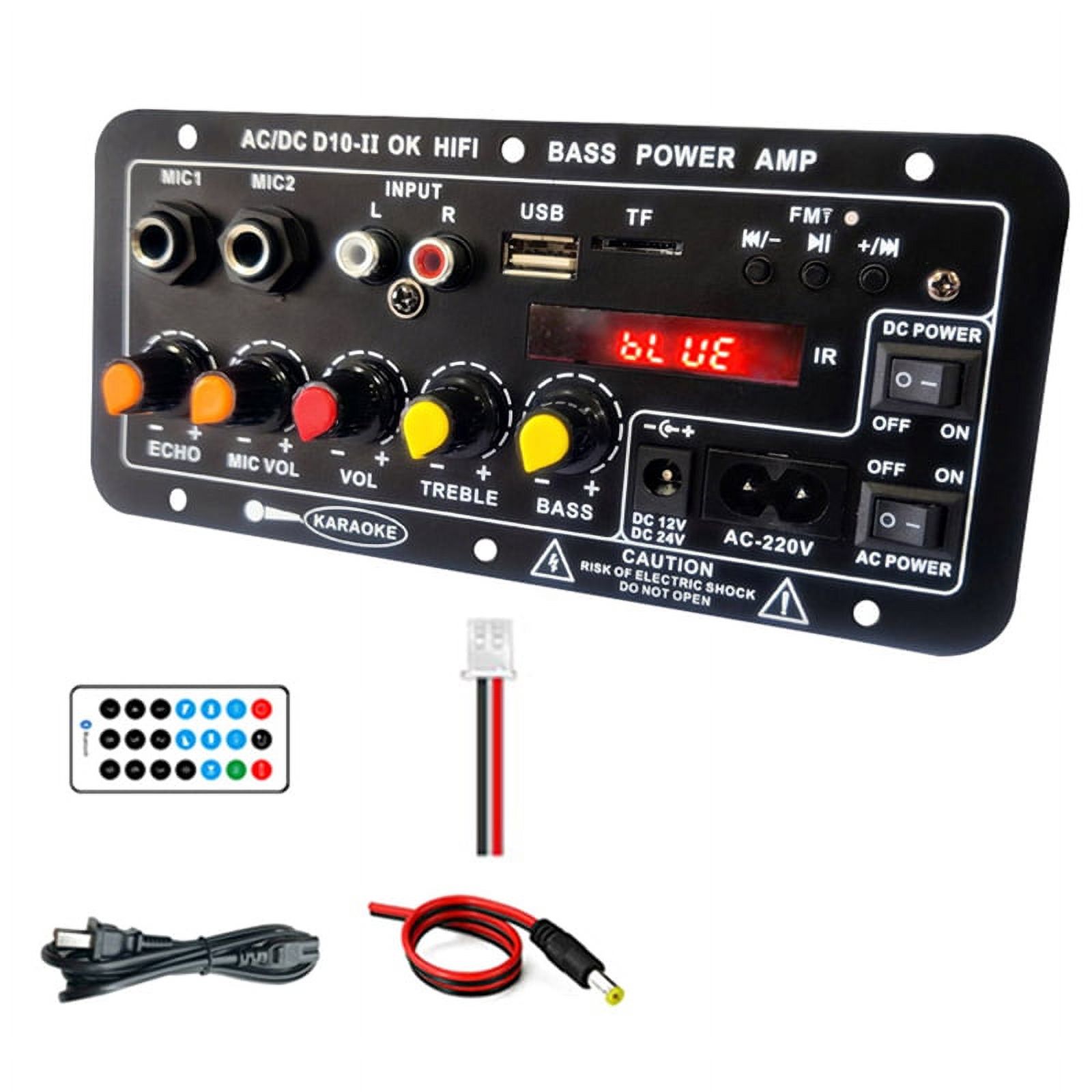 Amplifier Board with Optical Audio Bluetooth AMP USB FM Radio TF Player ...