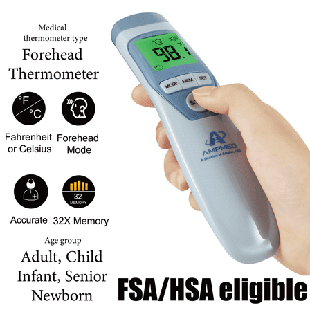 Withings Thermo - Smart Non-Contact Digital Forehead Thermometer, FSA ...