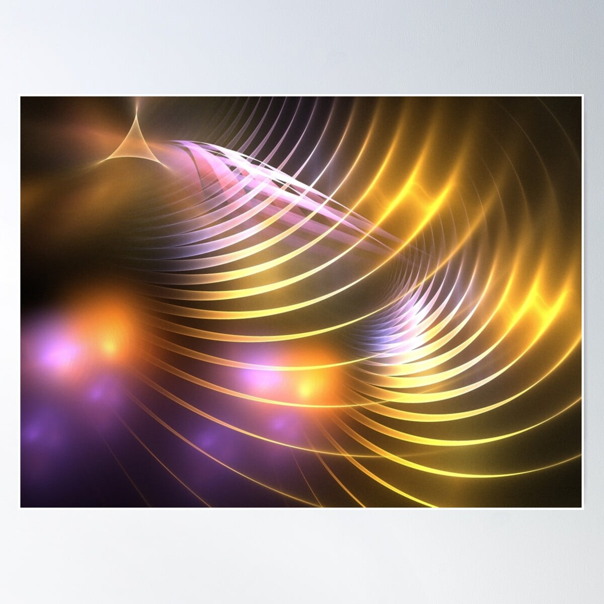Amplitude Modulation Poster Wall Art, Modern Wall Decor For Living Room ...