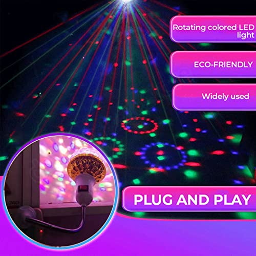 Amposei Colorful Rotating Magic Ball Light, Party Lights Disco Ball ...