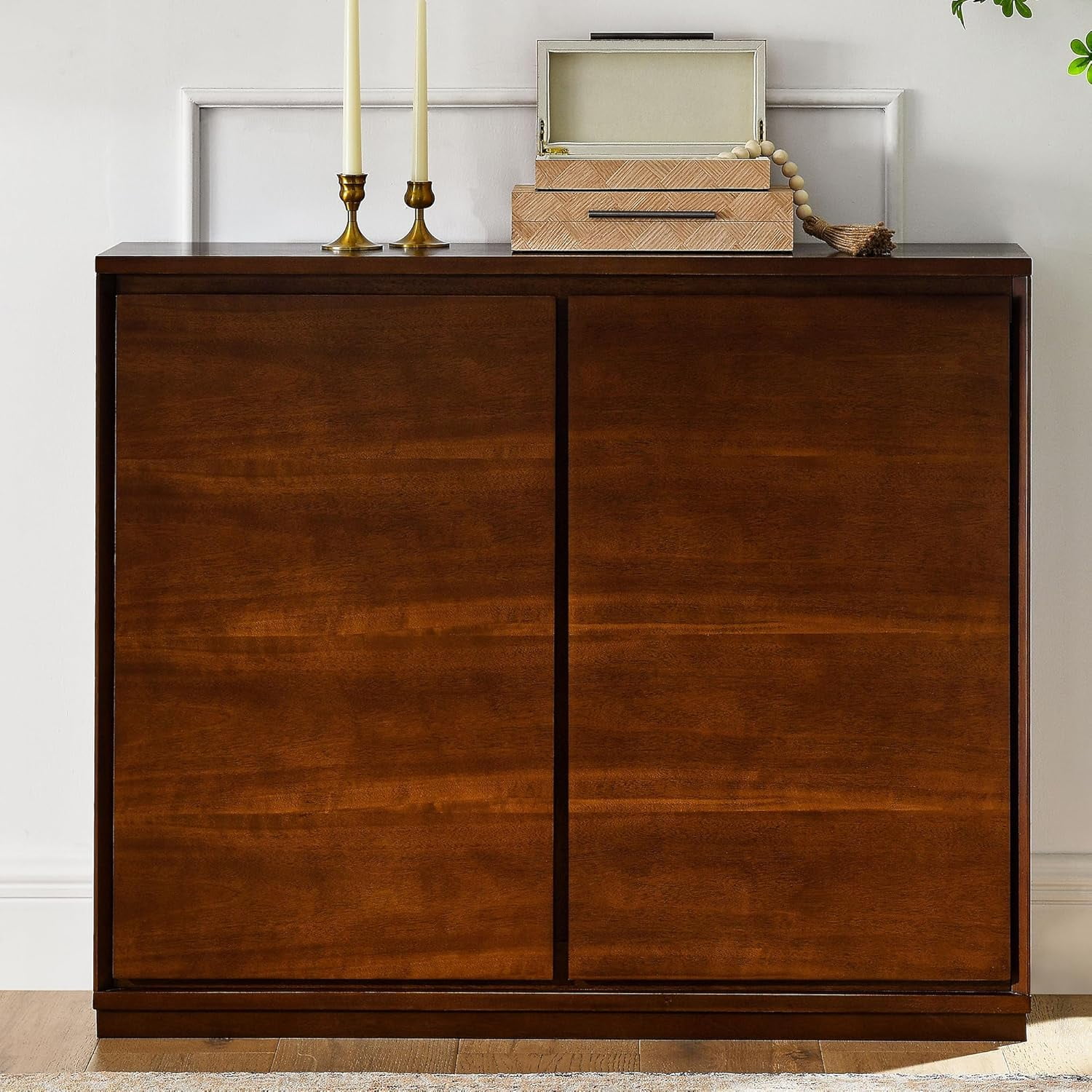 Amposei Modern Vintage Small Narrow Entryway Storage Cabinet 39-Inch ...