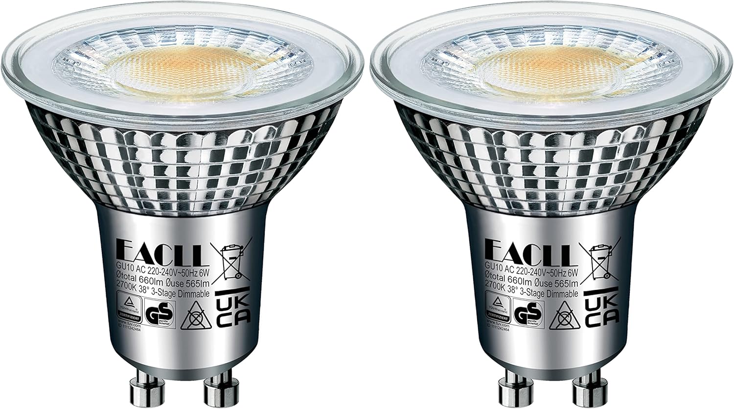 Ampoules Led Gu10 6W Dimmable 3 Niveaux Luminosité Via Interrupteur ...