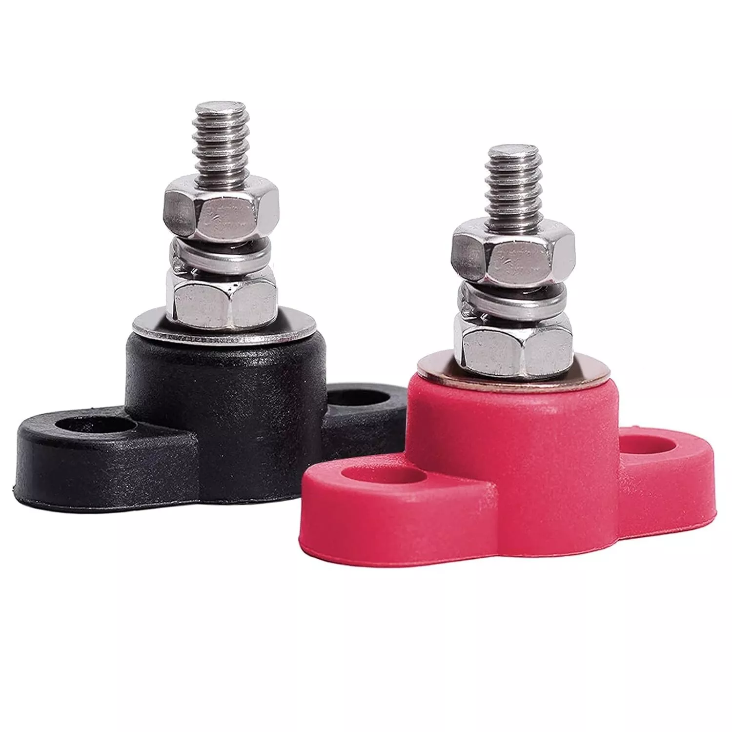 Ampper 1/4 Single Stud Battery Junction Posts Block Heavy 1/4 Red ...