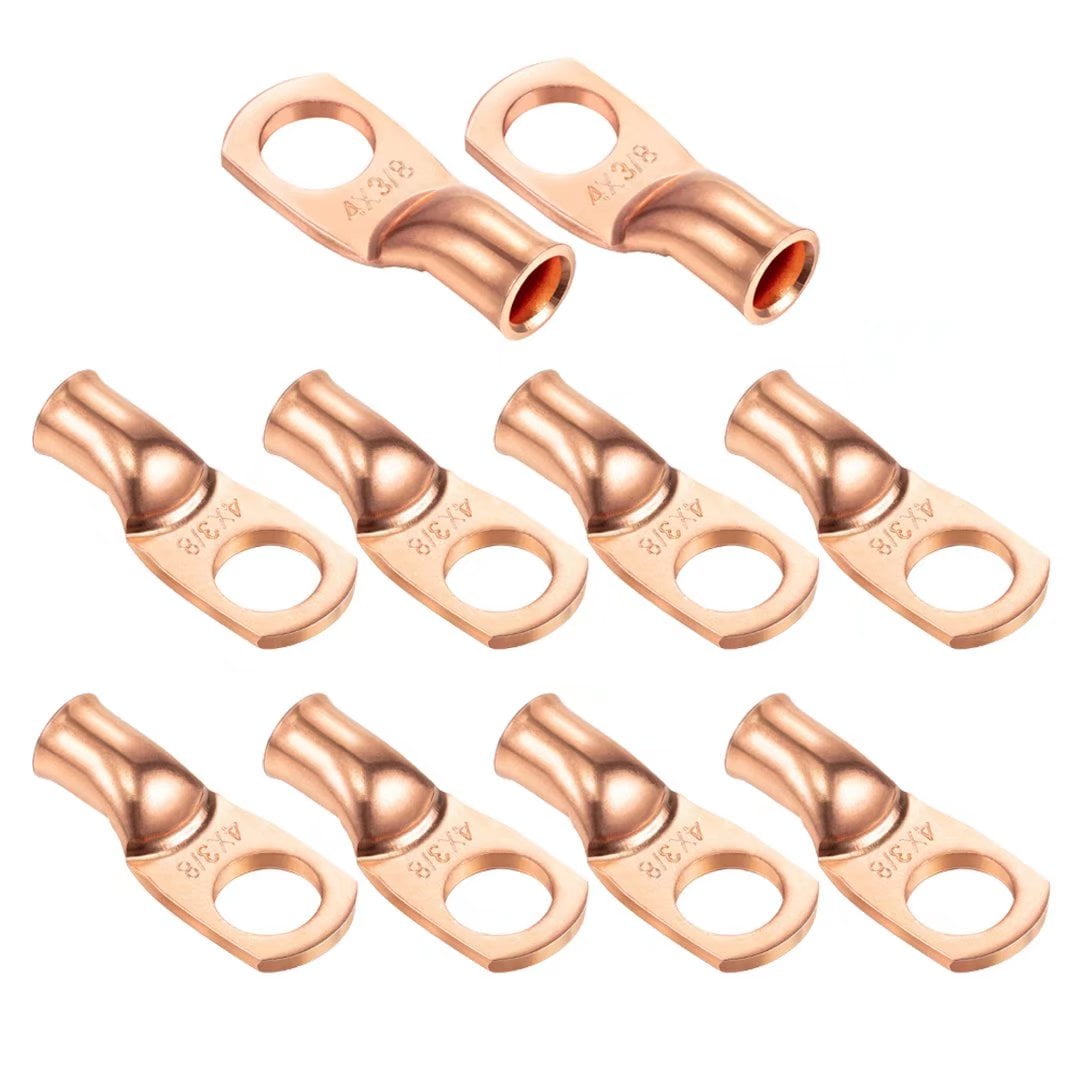 Ampper Heavy Duty Copper Wire Lugs, UL Eyelets Ring Crimp Copper ...