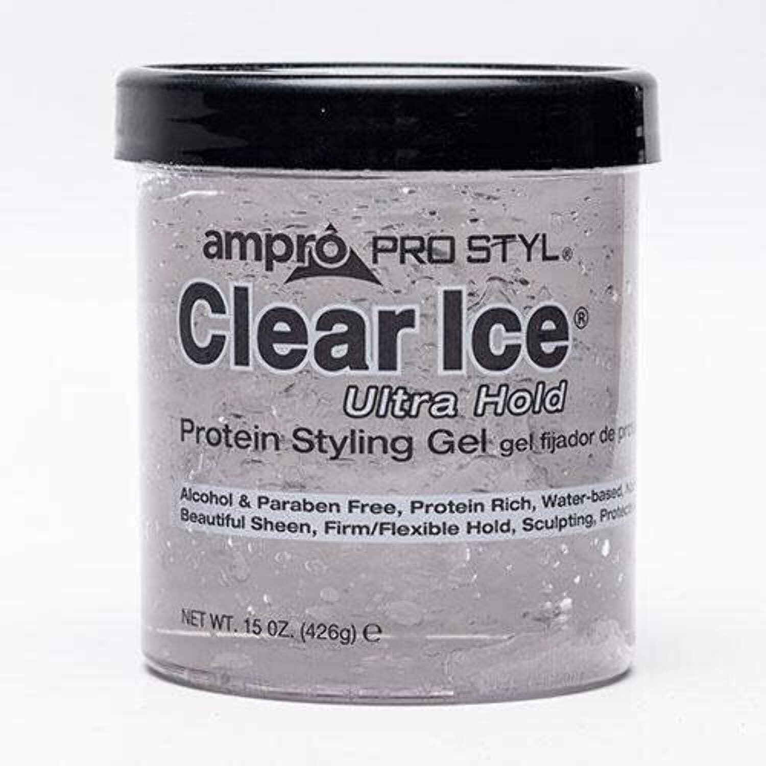 Ampro Clear Ice Ultra Hold Protein Styling Gel, 10 oz., Color Treated ...
