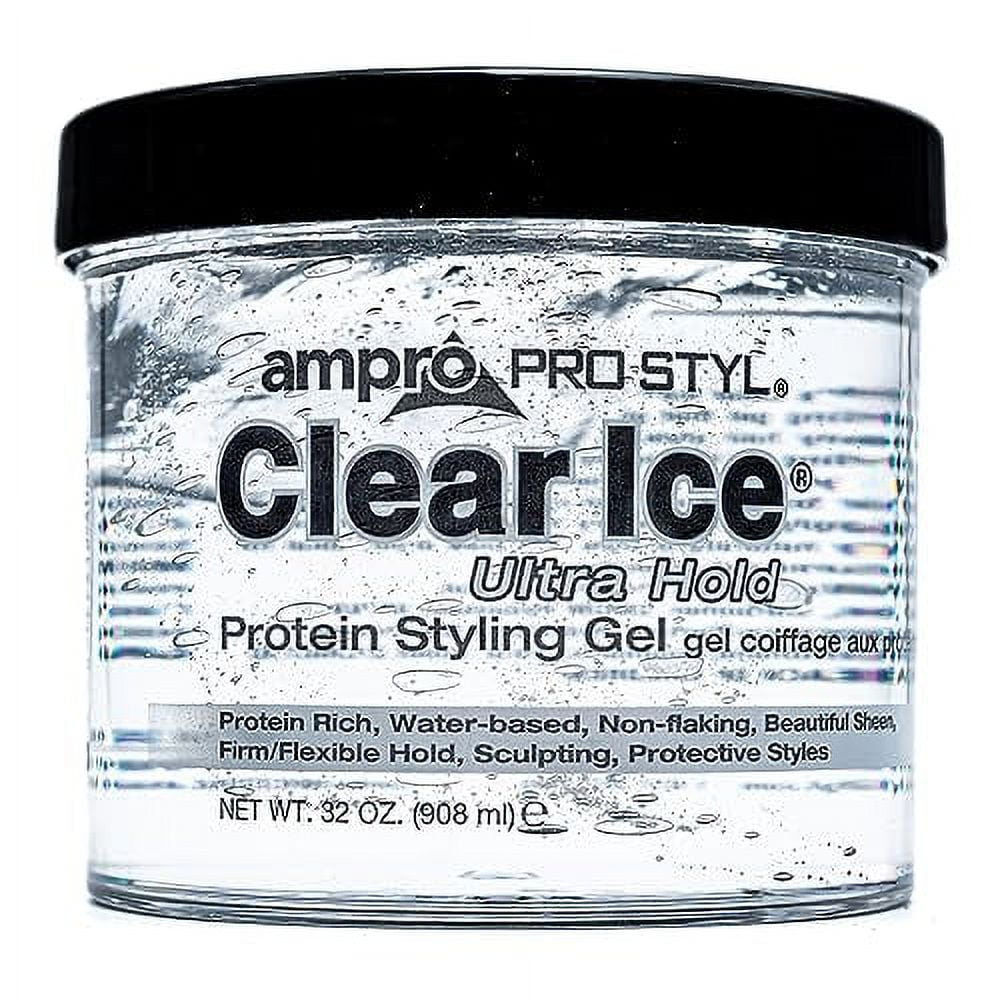 Ampro Pro Styl Clear Ice Styling Gel - Protects and Strengthens Your Strands - Non-Flaking ...