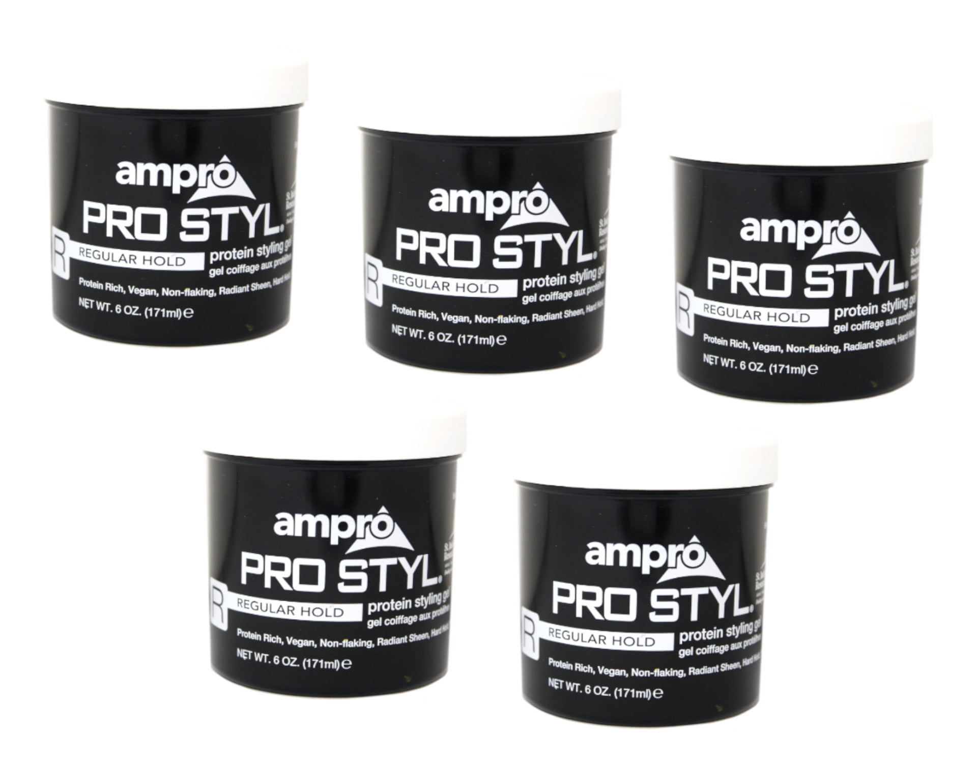 Ampro Pro Styl Regular Hold Protein Styling Gel, 6 oz. - Pack of 5 ...