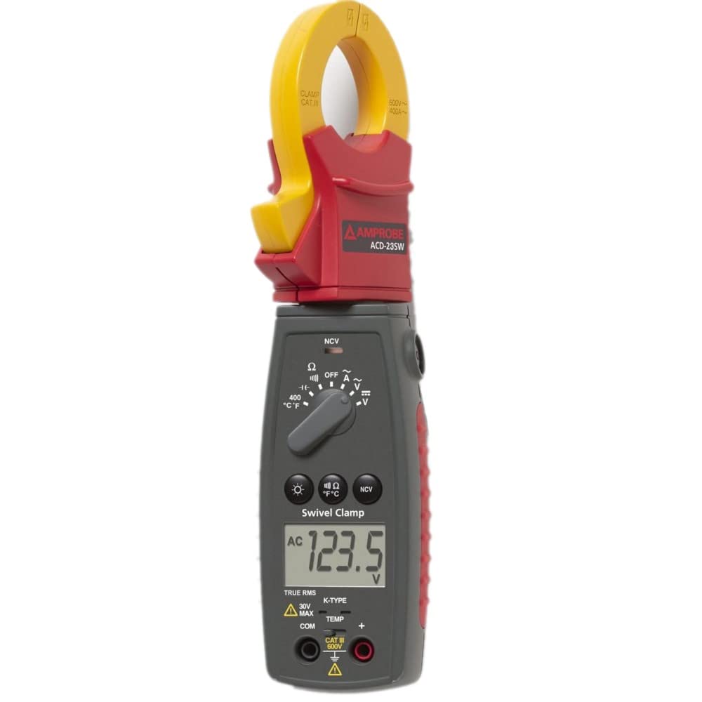Amprobe - 3804941 ACD-23SW Swivel Clamp Meter with TRMS and Temperature ...
