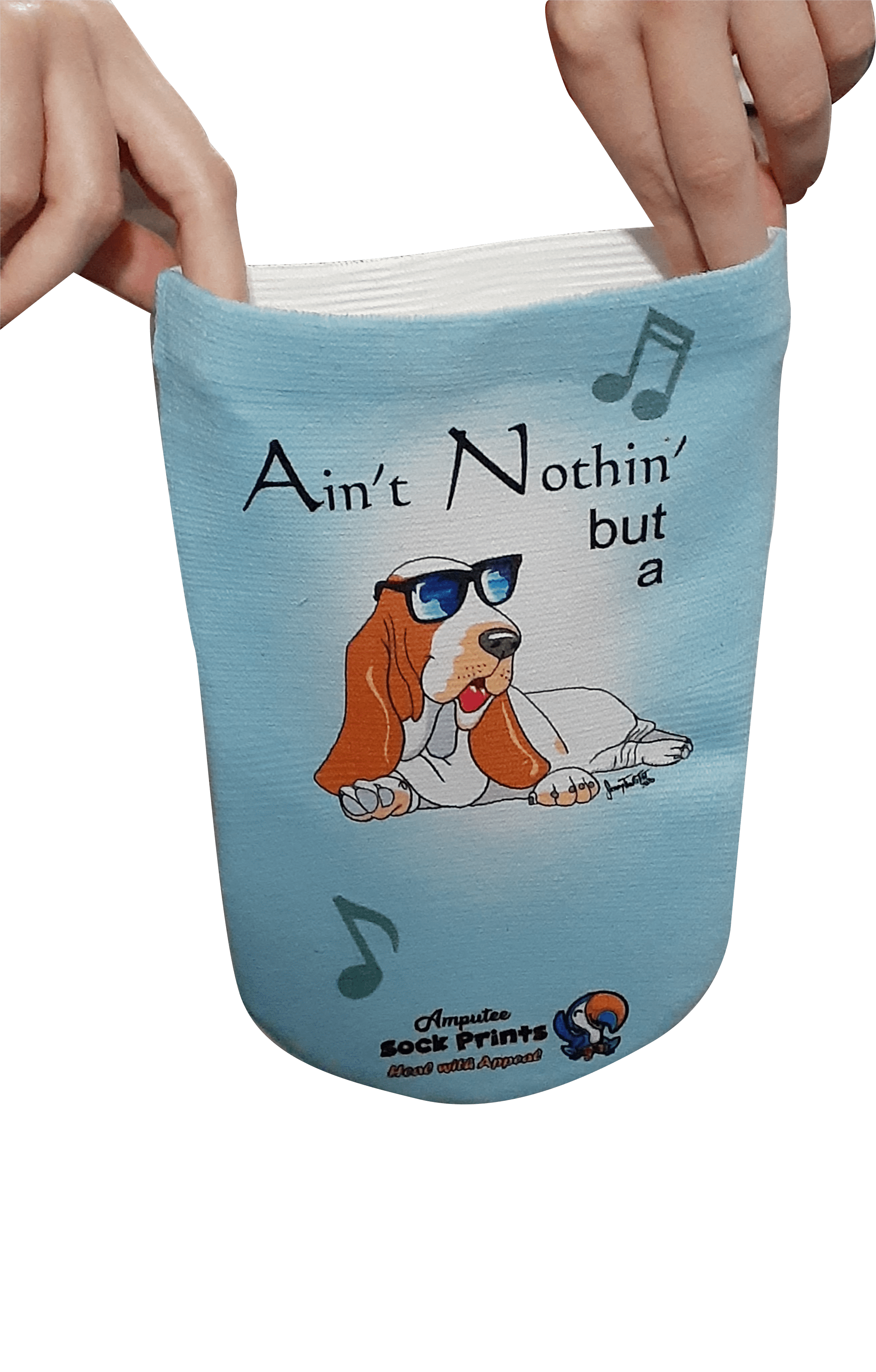 Amputee Sock "Aint Notin But A...", 3PLY Residual Wound, Over Shrinker ...