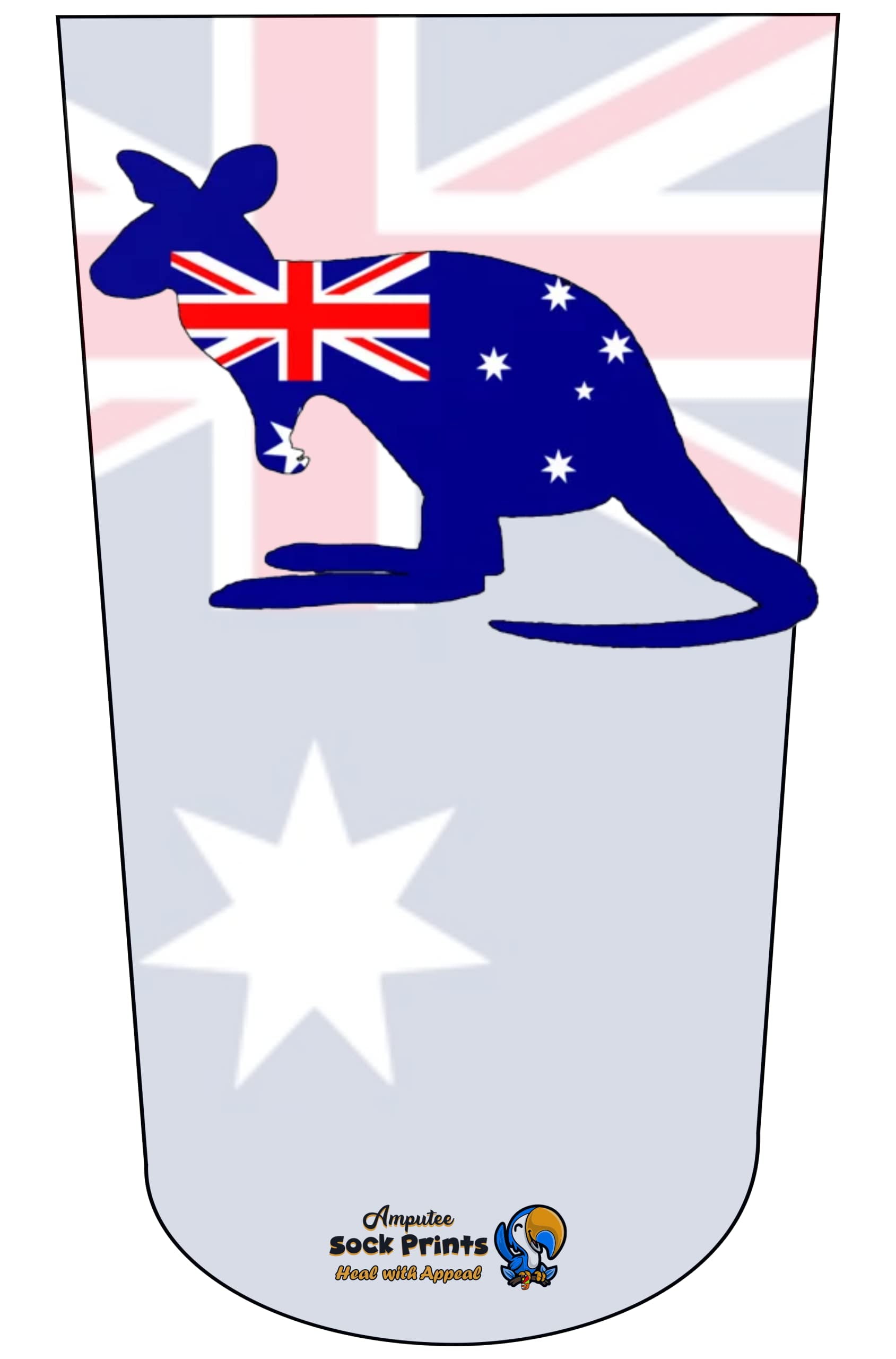 Amputee Sock, Australian Map Flag V1, 3Ply Stump Sock - Walmart.com