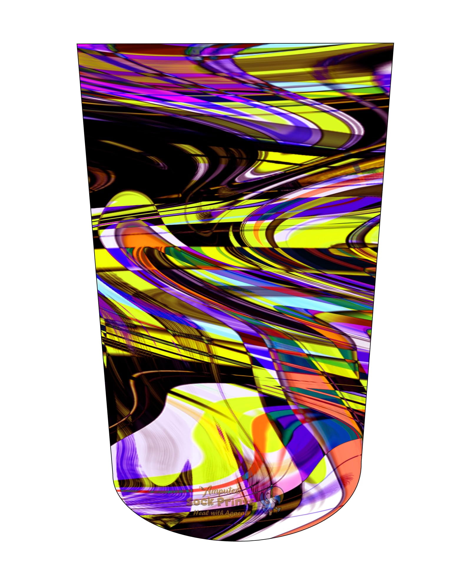 Amputee Sock, Bold rich pattern V7 ATKA amputee stump sock - Walmart.com