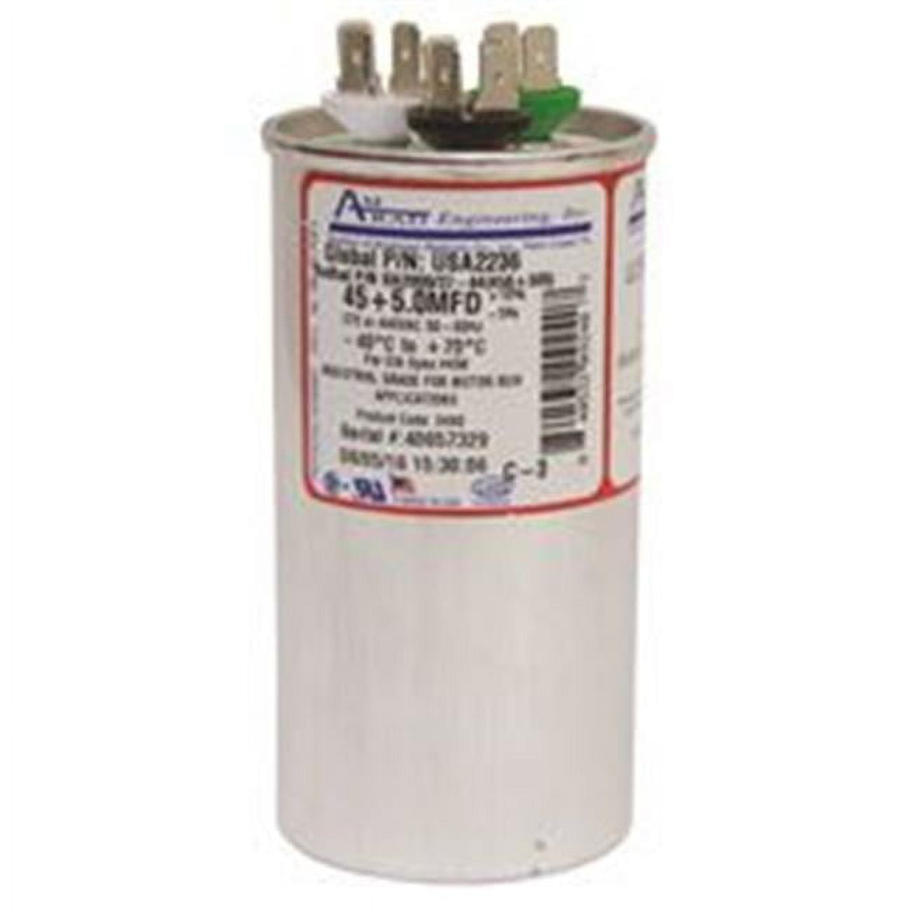 Amrad Engineering USA-Made Dual Phase Motor Run Capacitor, 45-5 MFD ...