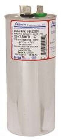 Amrad Engineering Round Usa-Made Motor Run Capacitor, 60/7.5 Mfd, 370/ ...