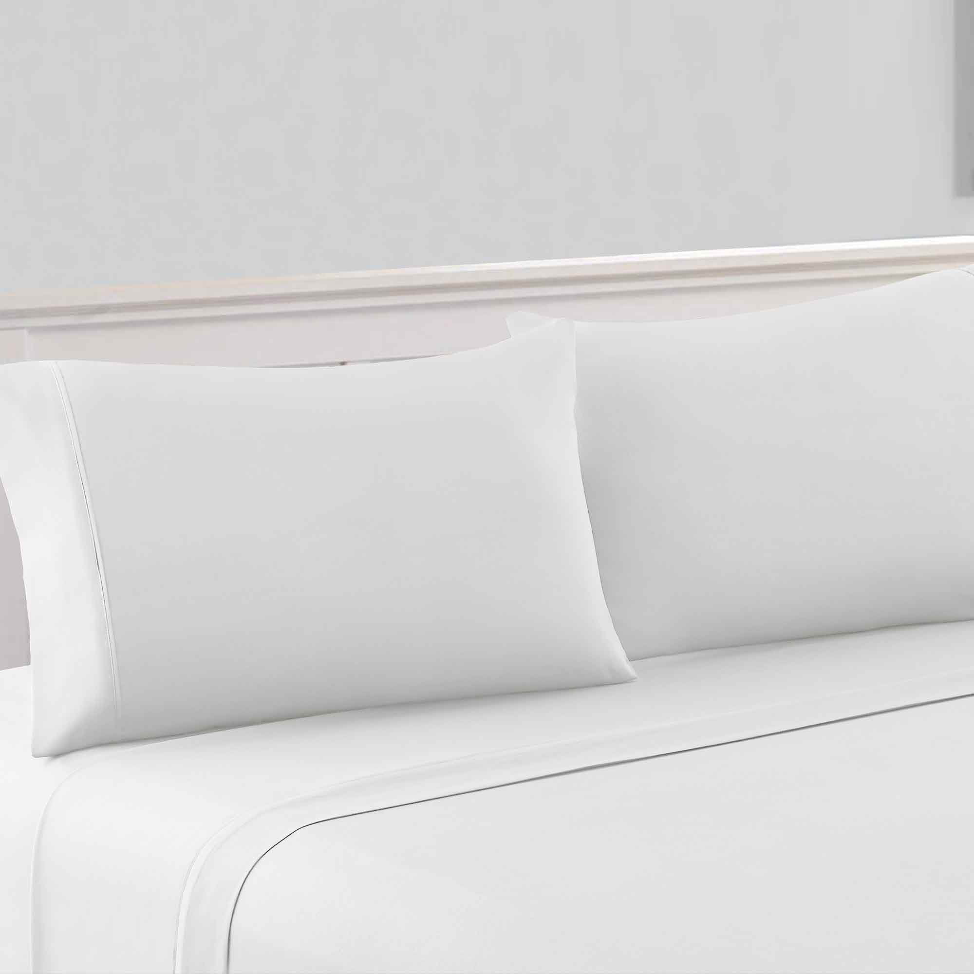 Amrapur Overseas 4-Piece Bright Solid Microfiber Adult Sheet Set, White, Full - Walmart.com