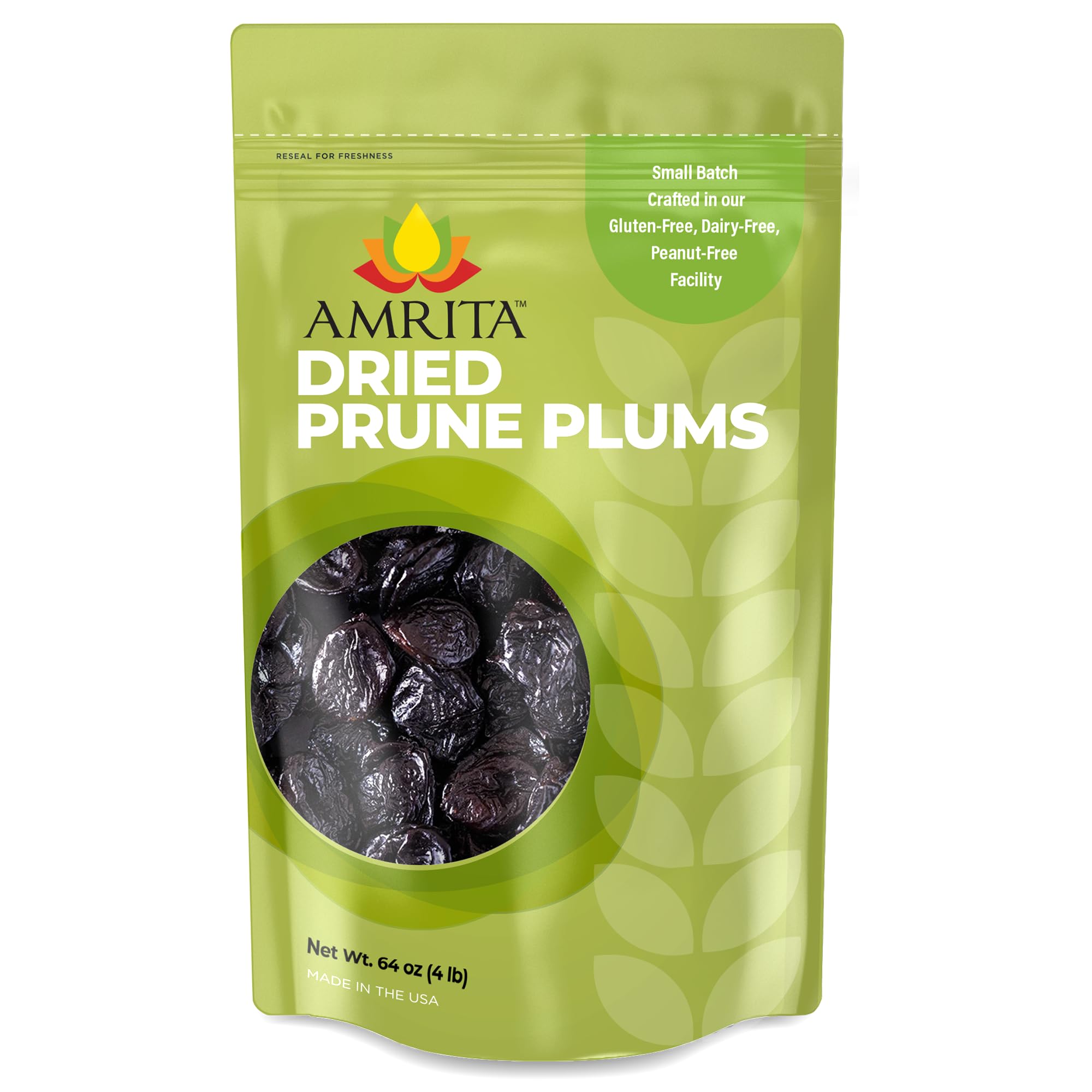 Amrita Dried Plums Pitted MZF22 Prunes 4 lb | Snack | Dried Prune Plums ...