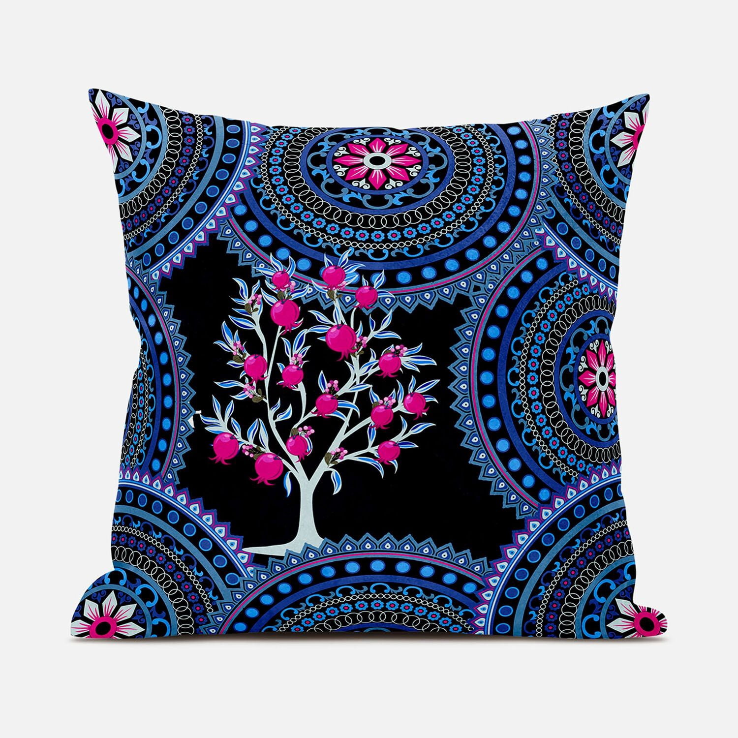 Amrita Sen Boho Mandala Plant Throw Pillow with Removable Cover in ...