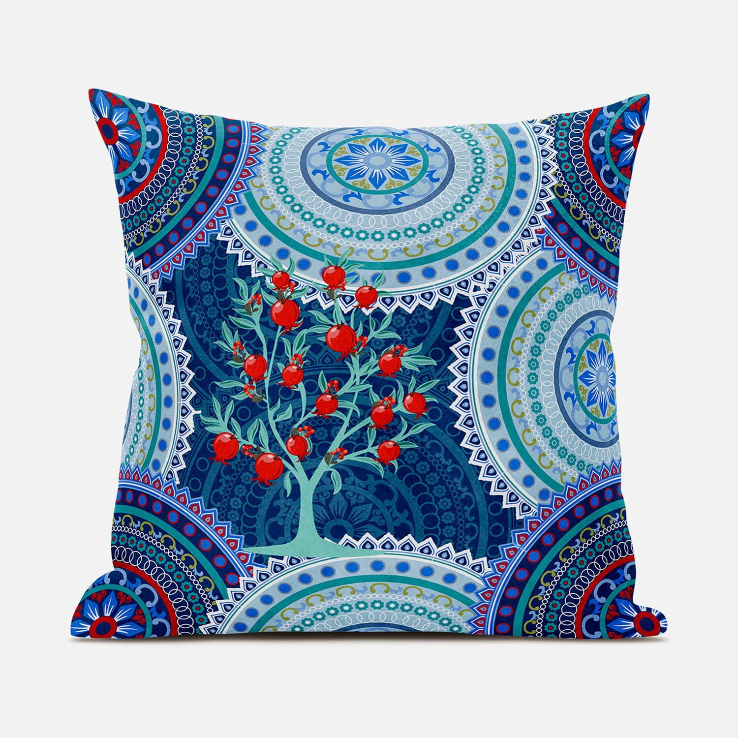 Amrita Sen Boho Mandala Plant Throw Pillow with Removable Cover in ...