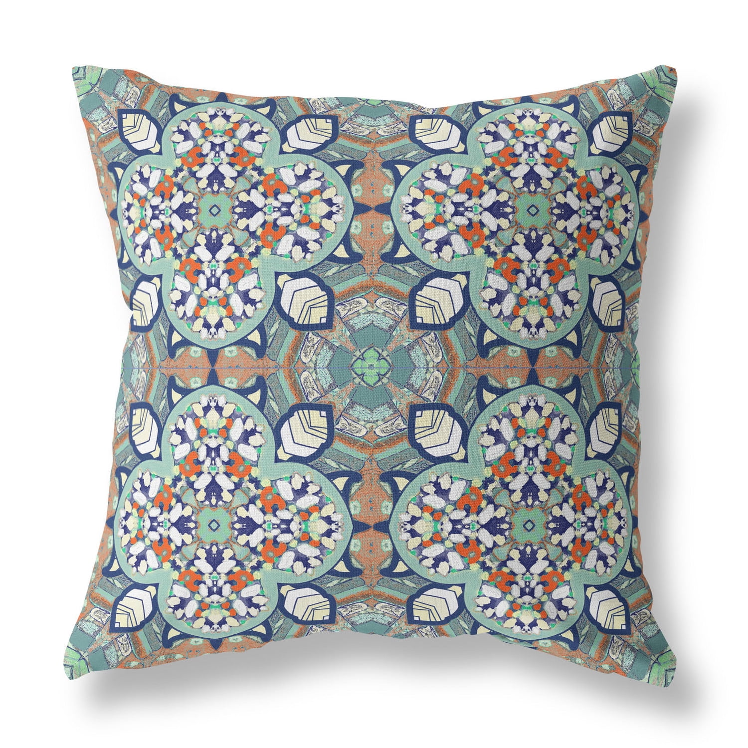 Amrita Sen Broadcloth Zippered Pillow With Green Finish CAPL537BrCDS-ZP-16x16 - Walmart.com