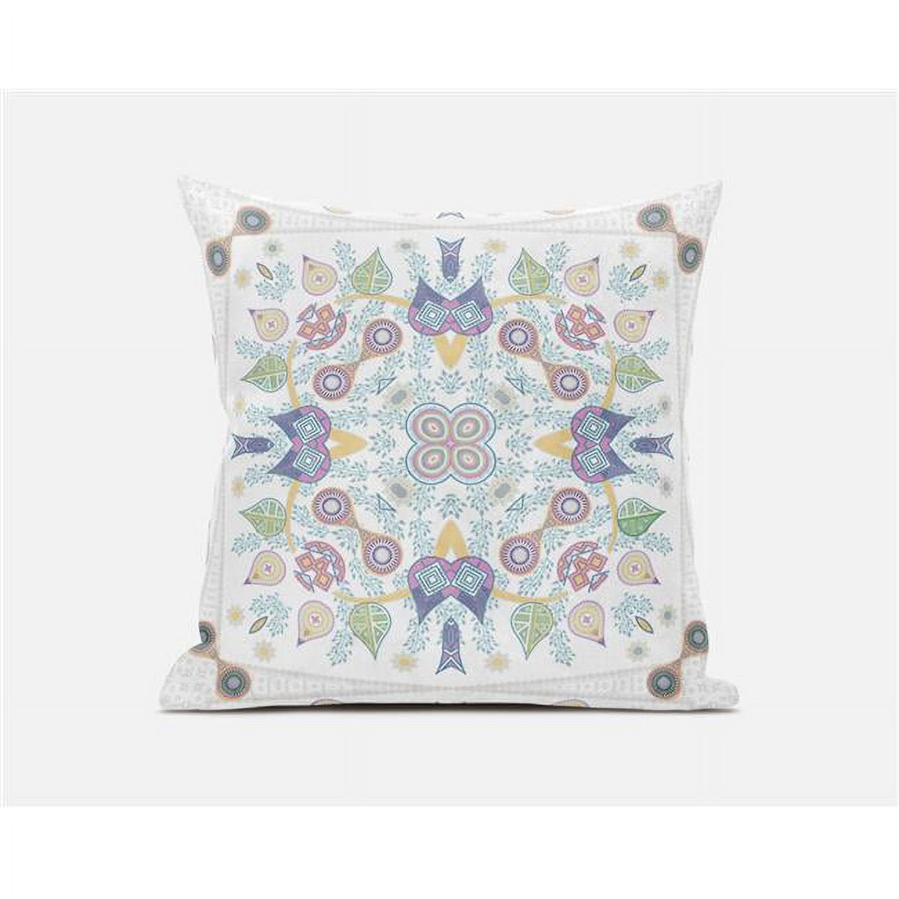 Amrita Sen Designs 18 x 18 in. Paisley Leaf Geo Broadcloth Indoor ...