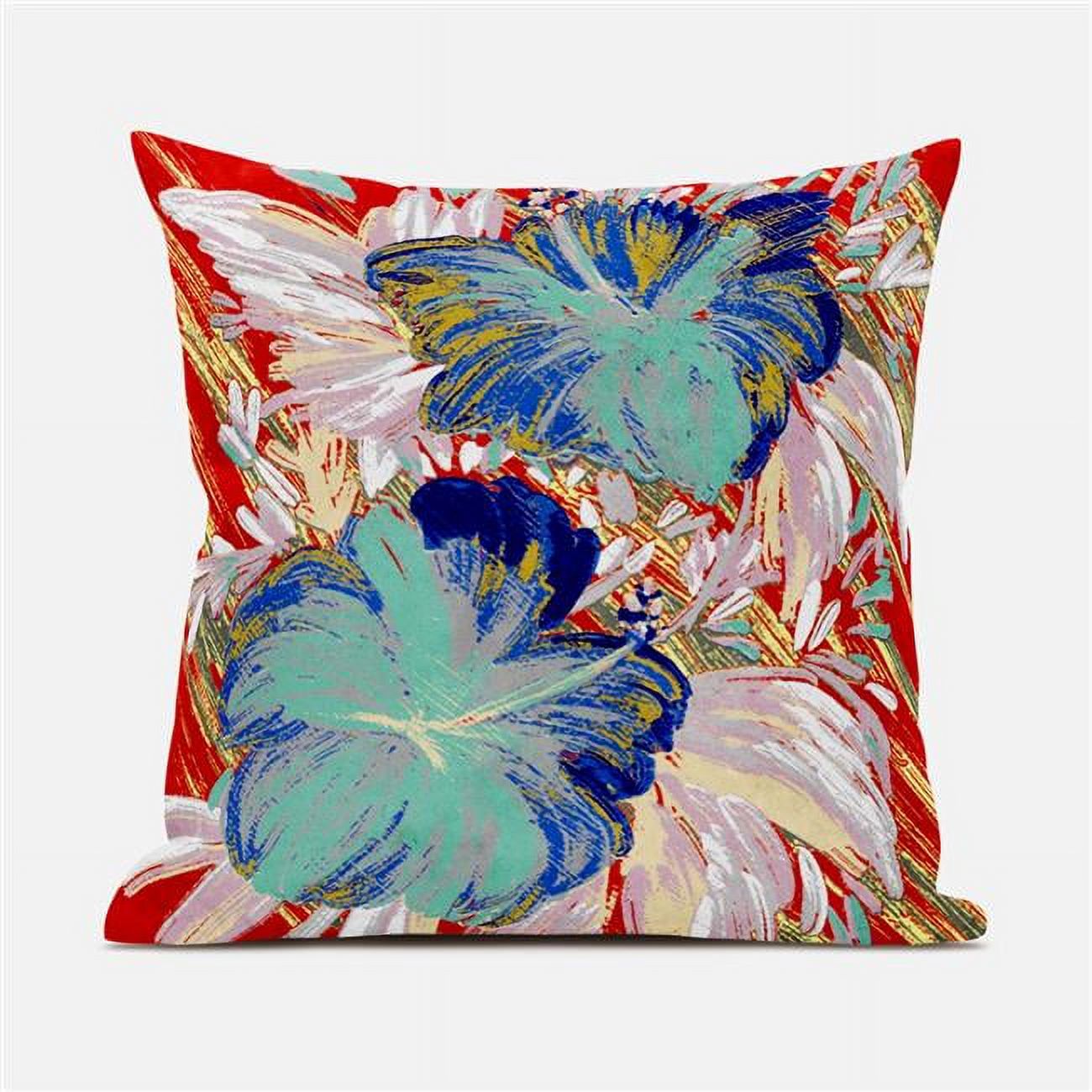 Amrita Sen Designs CAPL792FSDS-BL-20x20 20 x 20 in. Hawaii Floral Duo ...