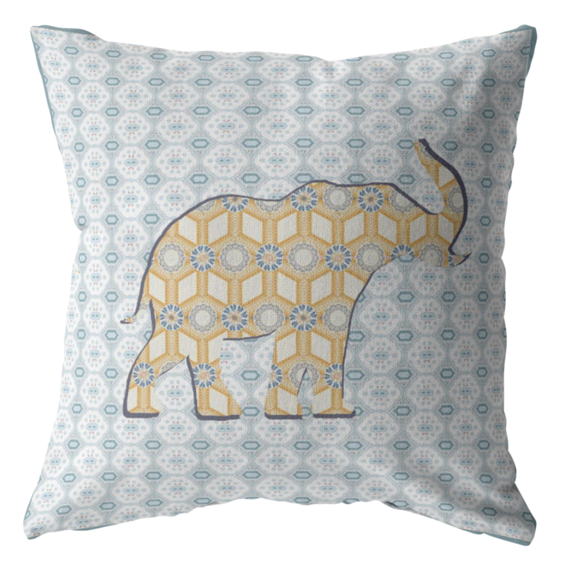 Amrita Sen Designs Amrita Sen Elephant Silhouette Faux Suede Throw ...