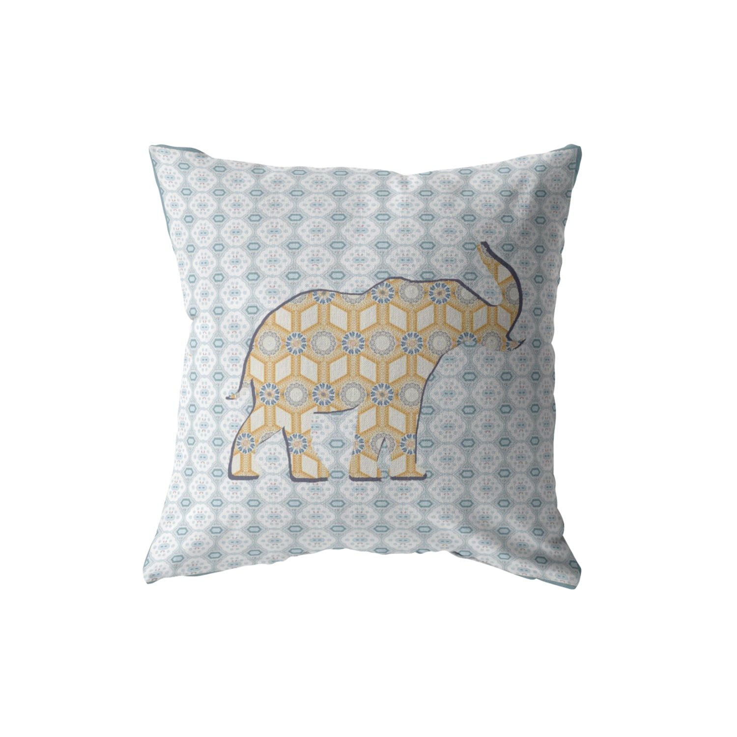 Amrita Sen Designs Amrita Sen Elephant Silhouette Indoor Outdoor Pillow ...