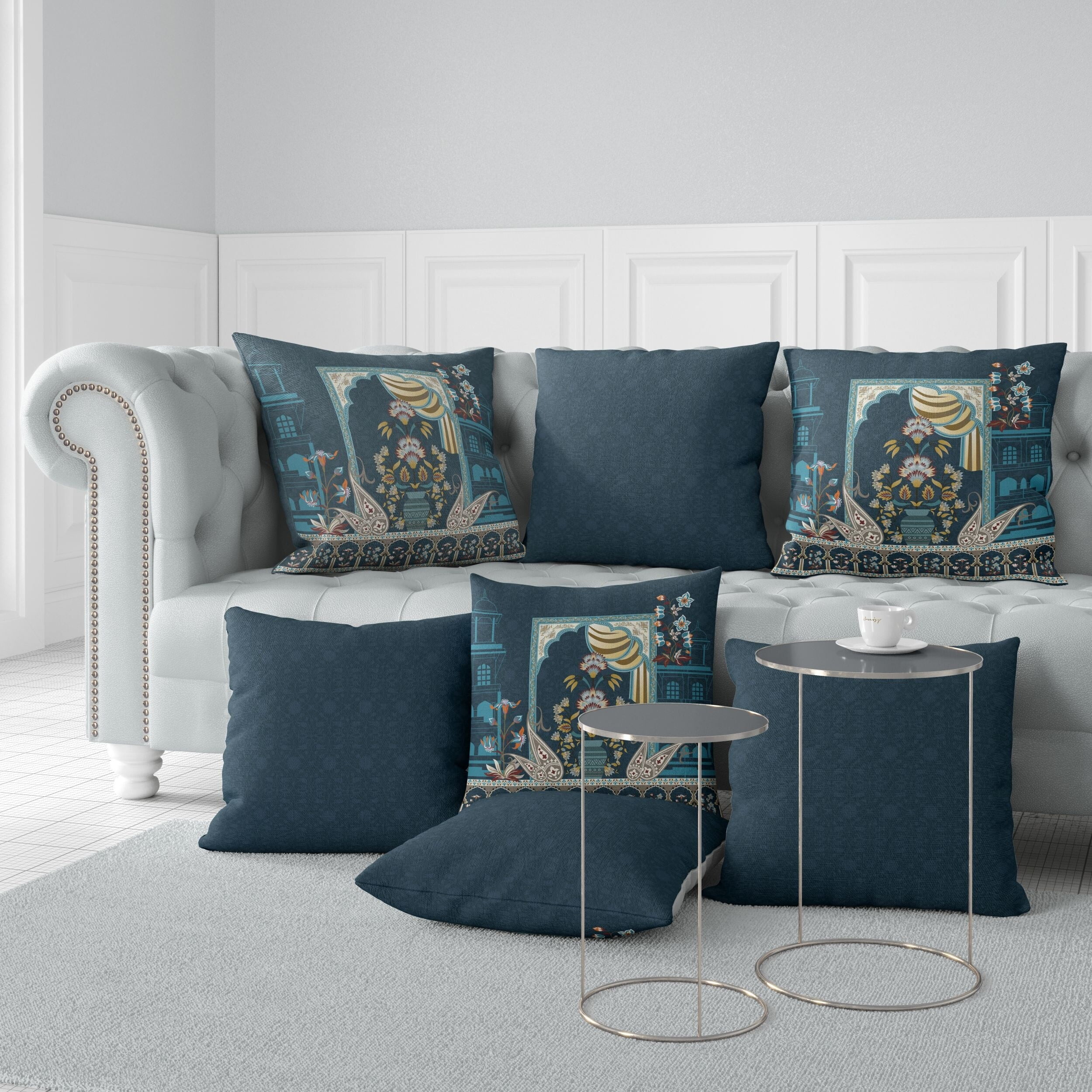 Amrita Sen Designs Amrita Sen Mughal Paradise Faux Suede Accent Pillow ...