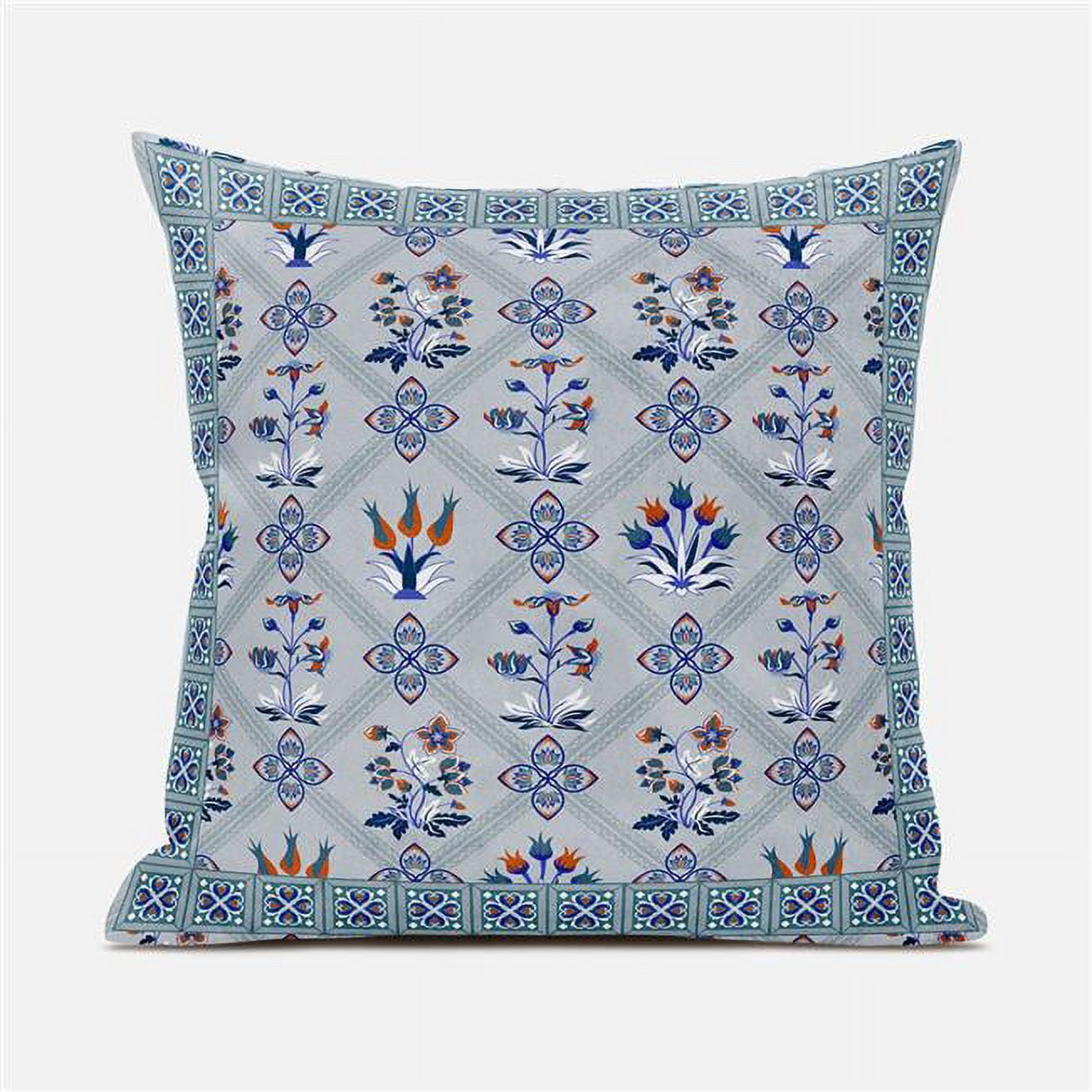 Amrita Sen Designs CAPL1055BrCDS-BL-16x16 16 x 16 in. Mughal Art Broadcloth Indoor & Outdoor ...