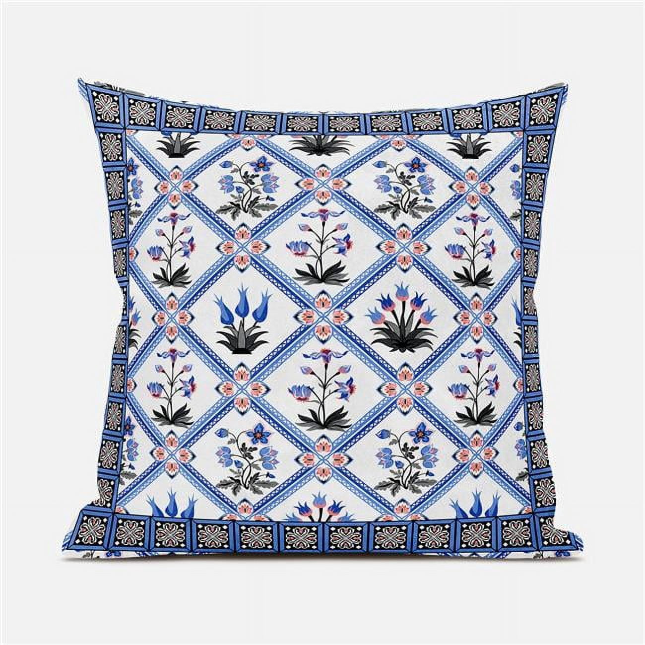Amrita Sen Designs CAPL1056BrCDS-BL-28x28 28 x 28 in. Mughal Art ...