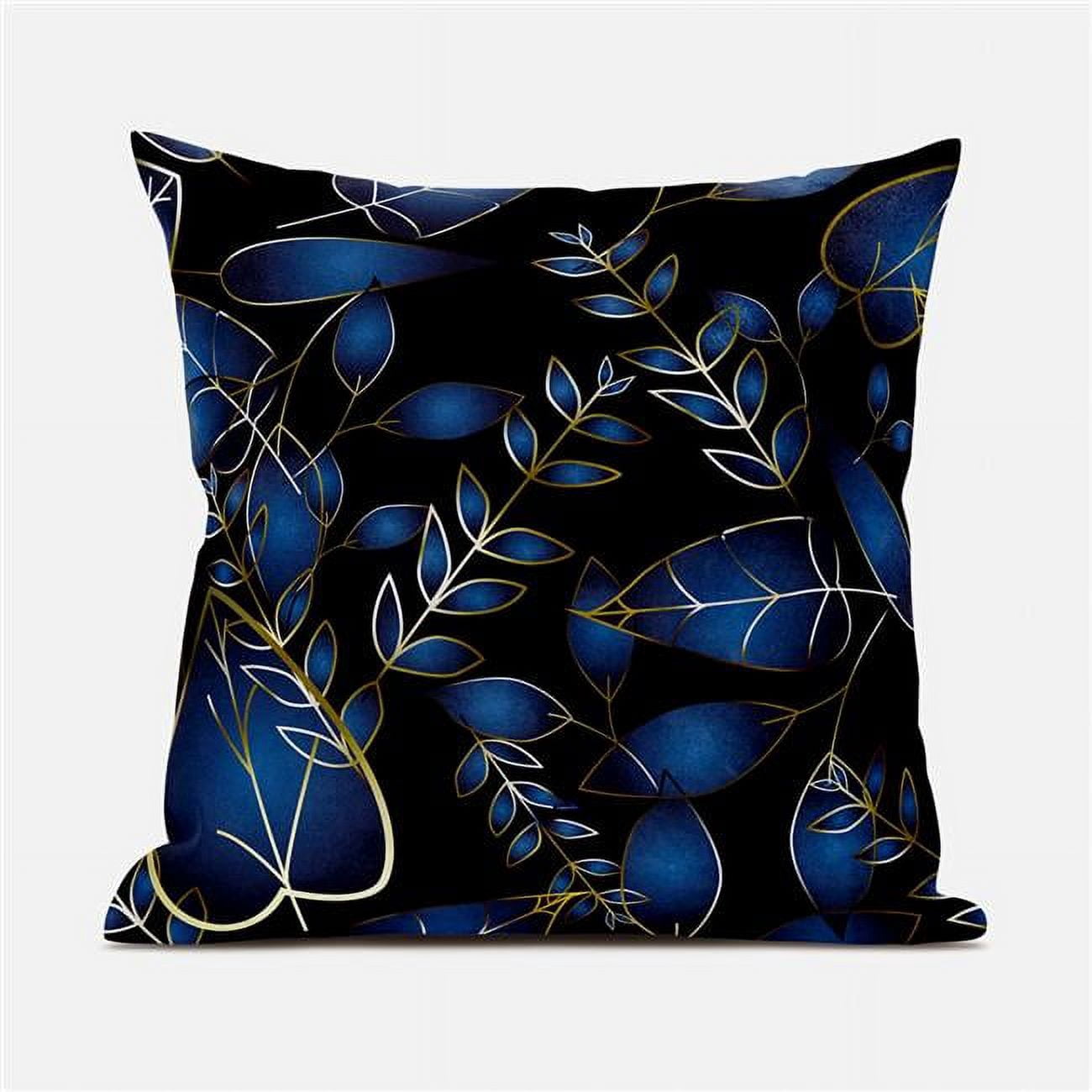 Amrita Sen Designs CAPL1089BrCDS-BL-26x26 26 x 26 in. Leaves Broadcloth ...