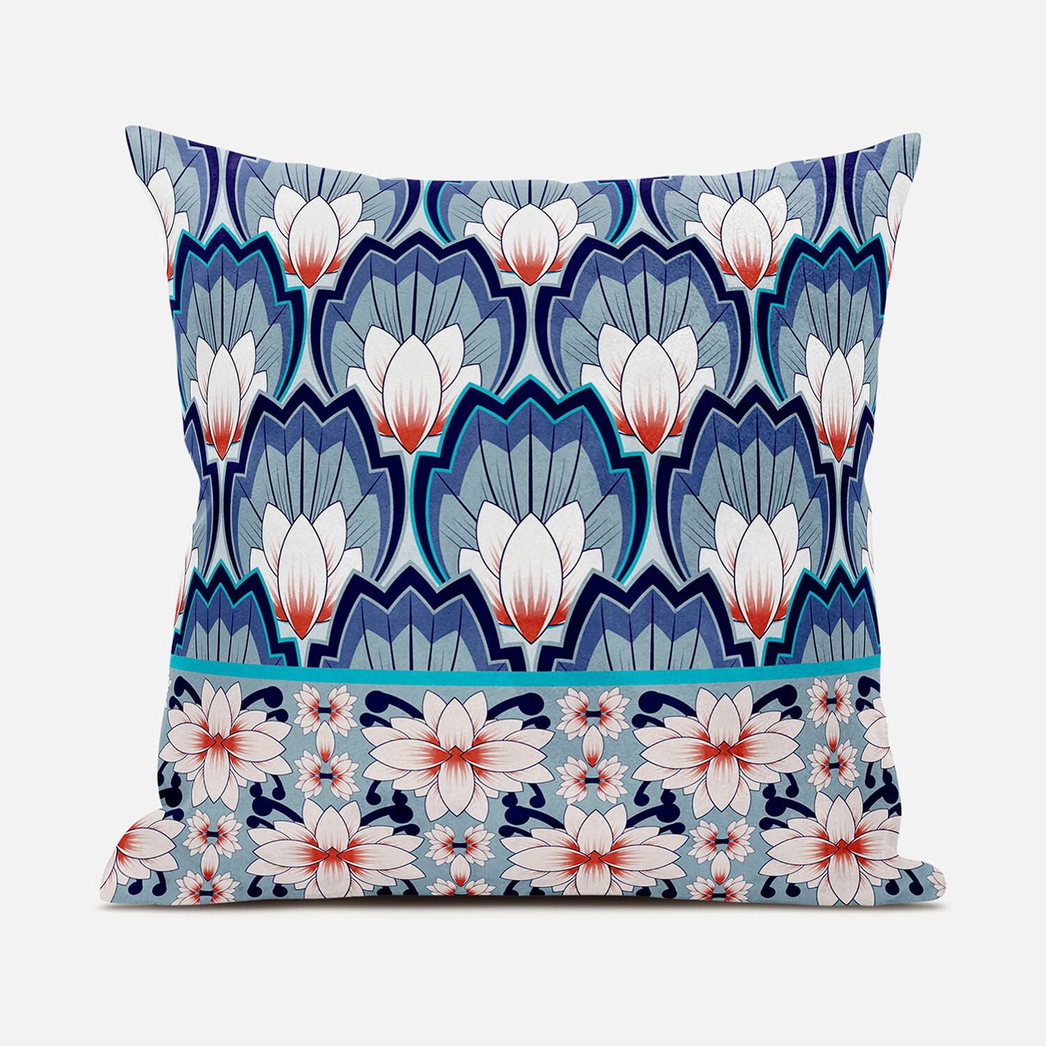 Amrita Sen Designs CAPL743BrCDS-ZP-18x18 18 x 18 in. Lotus Broadcloth ...