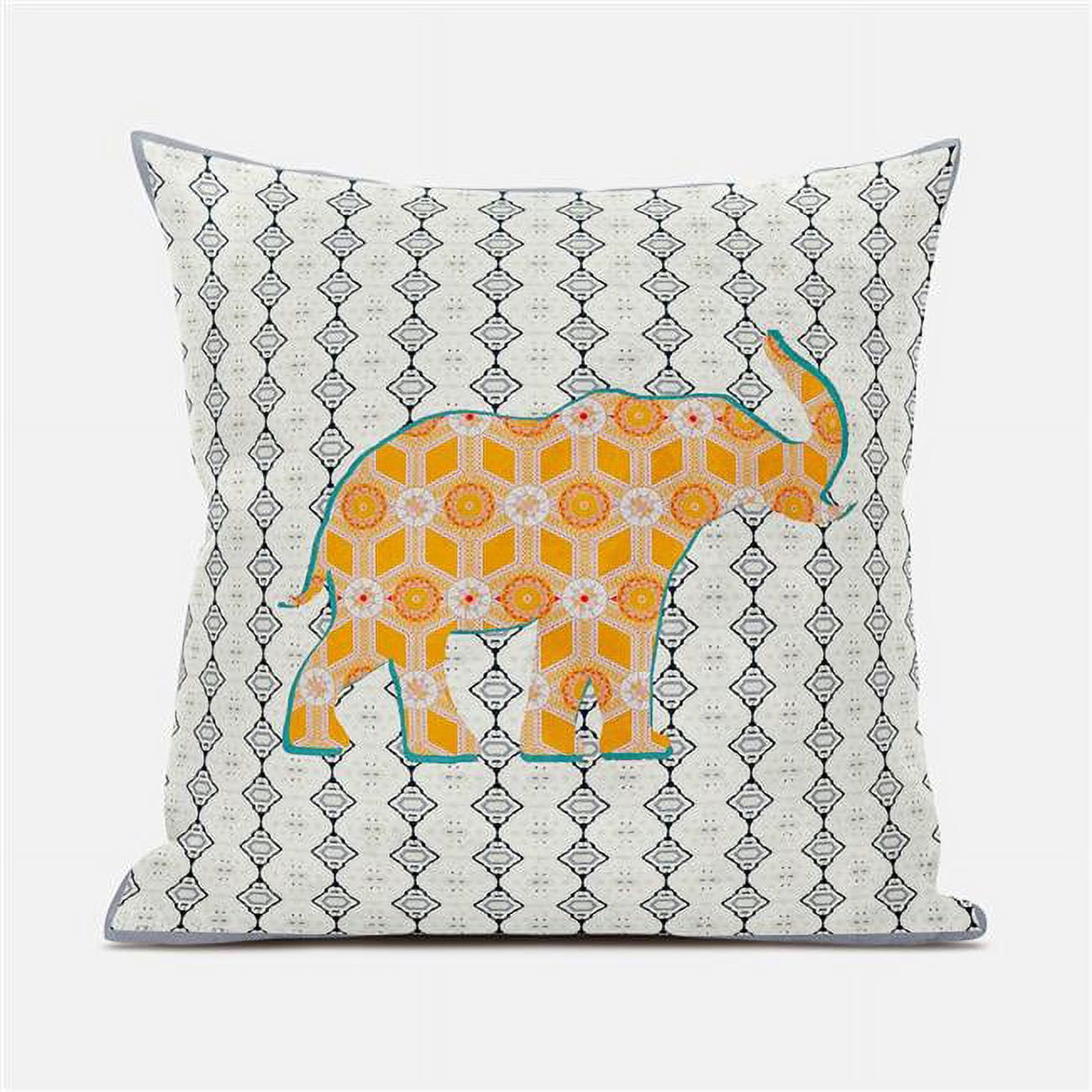 Amrita Sen Designs 26 x 26 in. Elephant Silhouette Duo Broadcloth ...