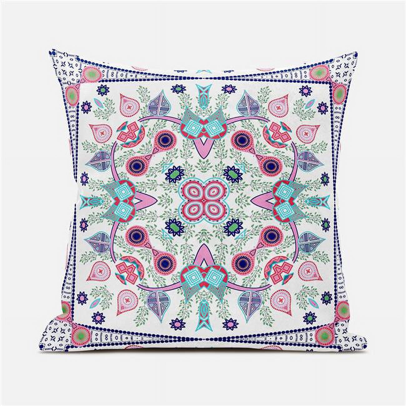Amrita Sen Designs 20 x 20 in. Paisley Leaf Geo Duo Broadcloth Indoor ...