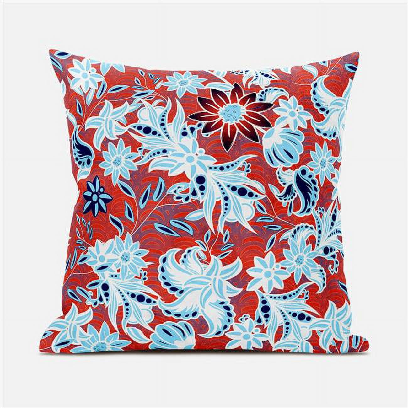 Amrita Sen Designs CAPL895FSDS-BL-20x20 20 x 20 in. Flying Floral ...