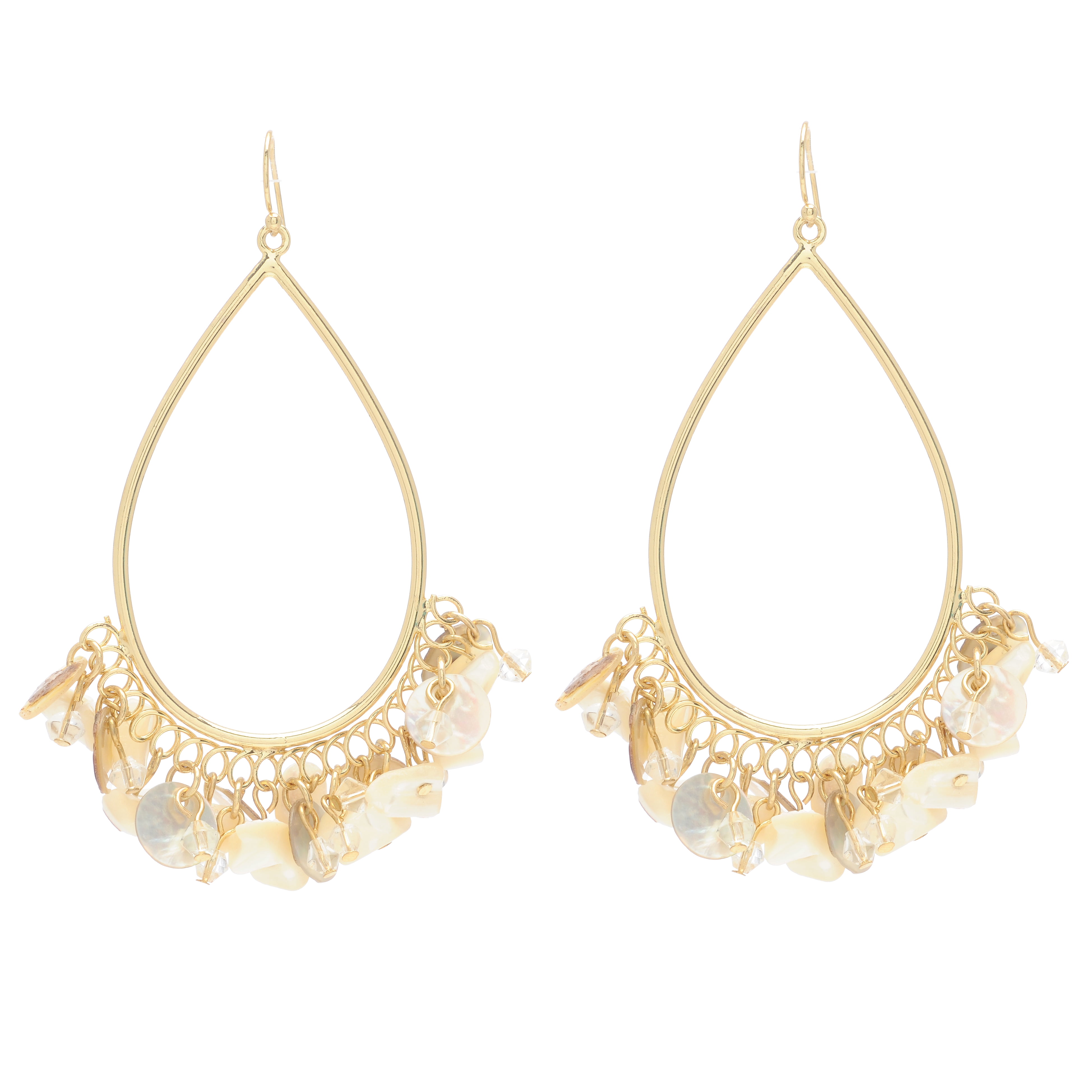 Amrita Singh Blanche Gold-tone Brass Drop Earrings with Dangling Resin ...