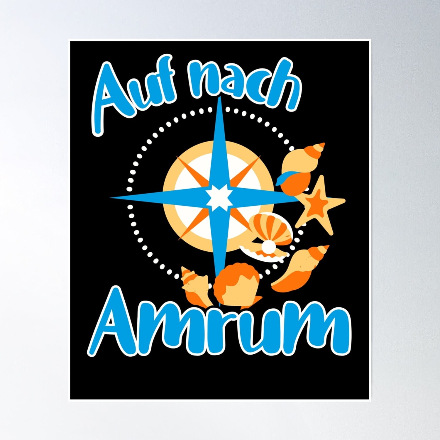 Amrum Holiday North Sea Island With Shells On The Beach Poster Wall Art ...