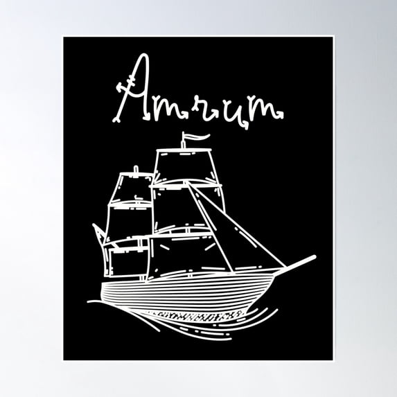 Amrum Vacation North Sea Island With Sailing Ship Poster Wall Art ...