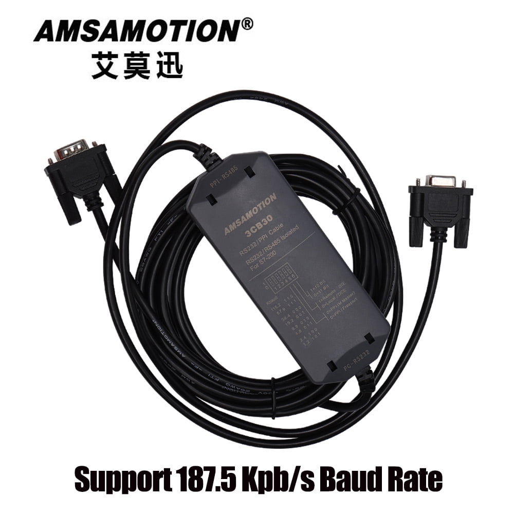 Amsamotion S7-200 PLC Programming Cable PC-PPI+ Adapter For Siemens ...