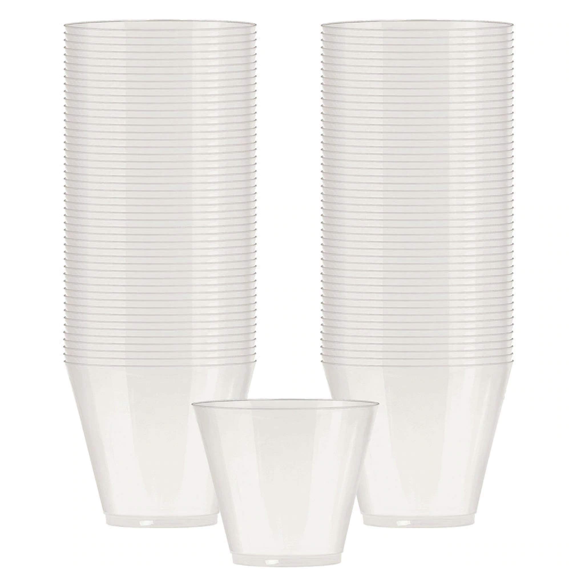 Amscan 013051536671 Big Party Pack Plastic Cups, 9 oz, Pearl, 72 pieces ...