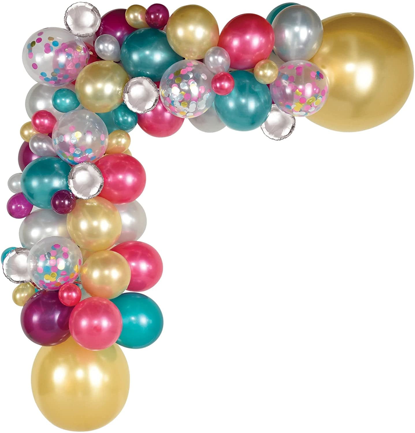 Amscan 110871 New Year's Colorful Confetti Balloon Garland Kit, Multicolor - Walmart.com
