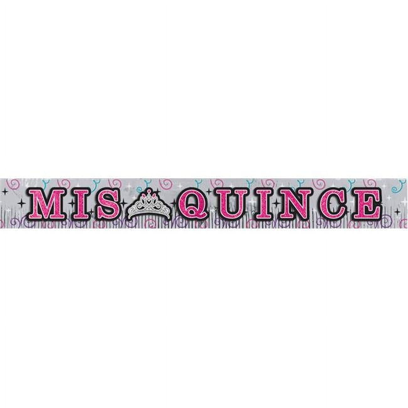 Amscan 120138 Mis Quince Foil Fringe Banner With Glitter Letters - Pack ...