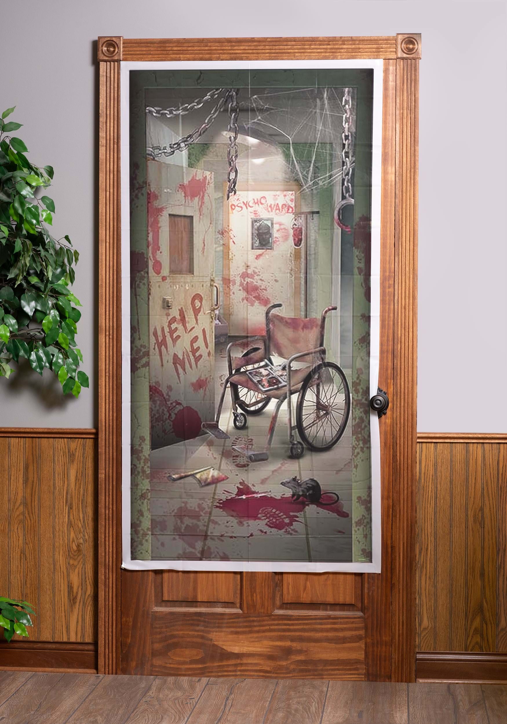 Amscan 241170 Asylum Door Cover | Halloween Decoration, Multi Color, 1 ...