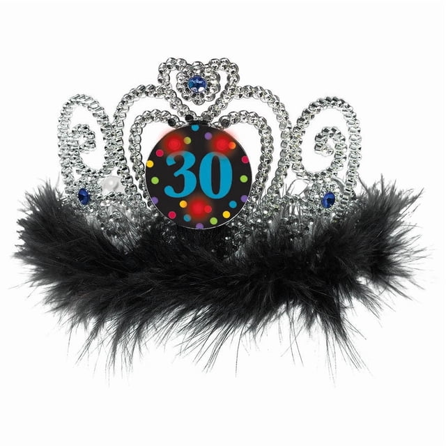 Amscan 250411 "30th" Birthday Light-Up Tiara, 1ct - Walmart Business ...