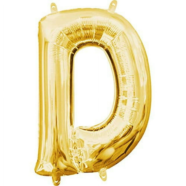 Amscan 3301830 Air‑Filled Letter D" Balloon, 16", Gold - Walmart.com